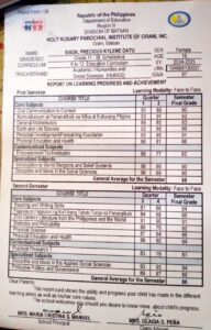 Upload a PDF File Containing Your Grade Records as Described in the ...