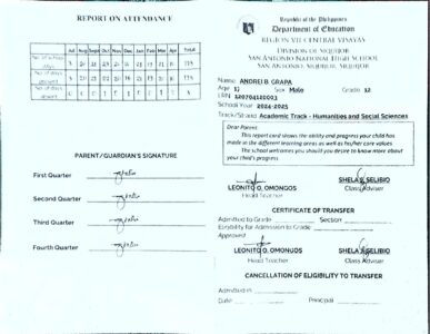 Upload a PDF File Containing Your Grade Records as Described in the Requirements Above. Your ...