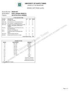 Upload a PDF File Containing Your Grade Records as Described in the Requirements Above. Your ...