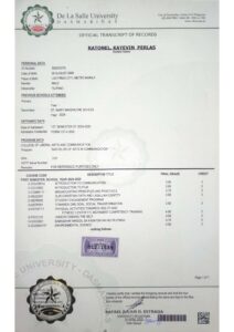 Upload a PDF File Containing Your Grade Records as Described in the Requirements Above. Your ...