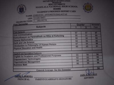 Upload a PDF File Containing Your Grade Records as Described in the Requirements Above. Your ...